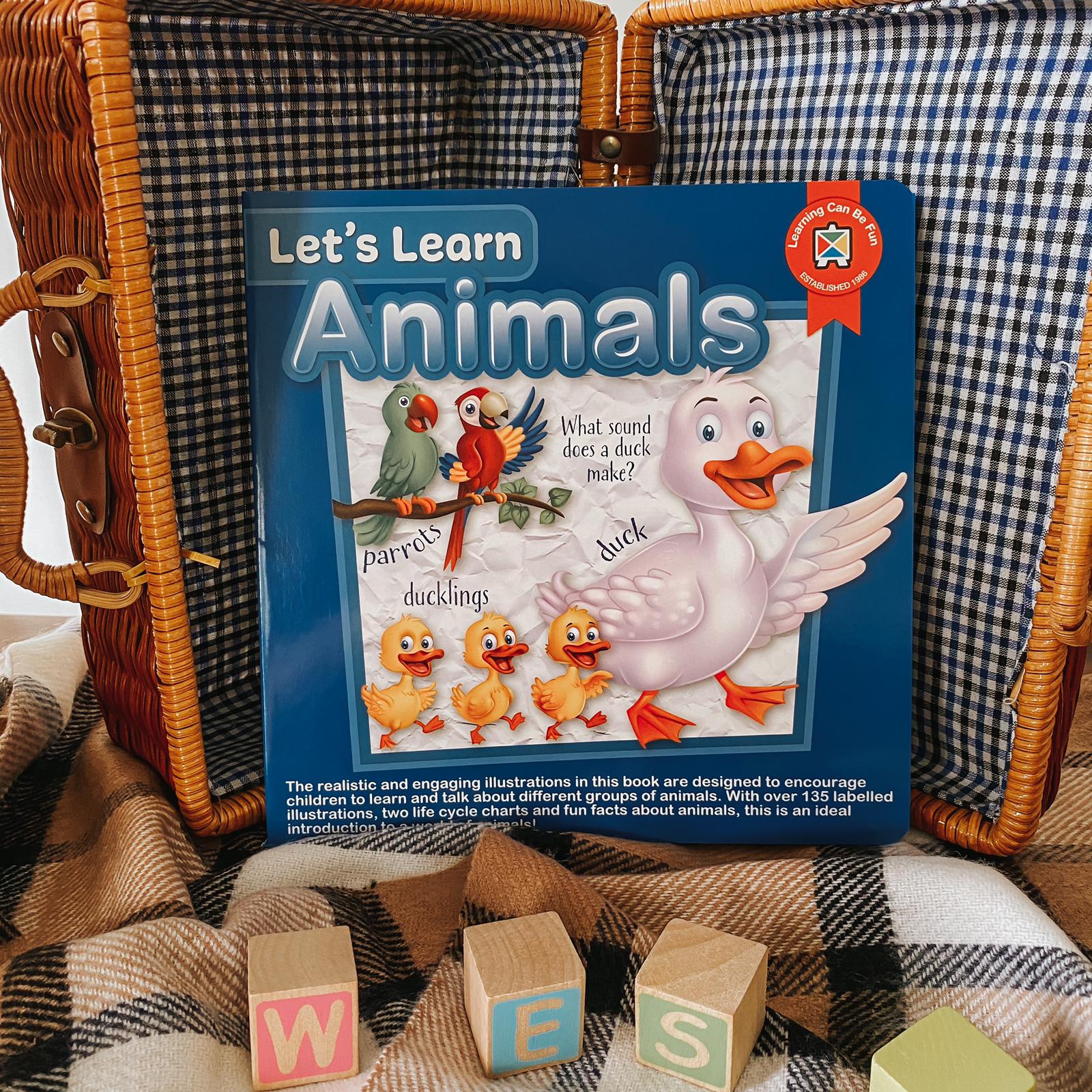 Let's Learn Animals - Board Book - Children's Book – AdoraBabyCo.